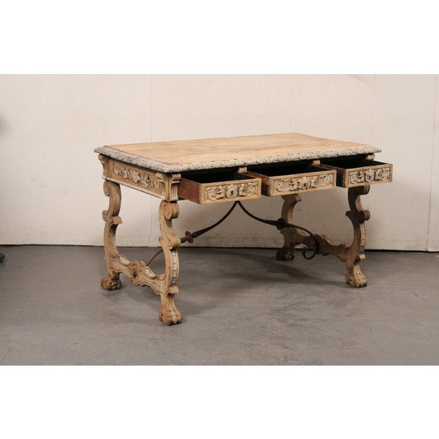 Early 20th Century Antique Spanish Desk, Elaborately Carved | Chairish