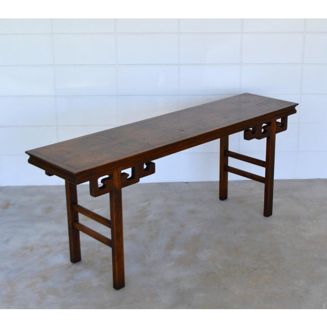 1960s Mid-Century Asian Inspired Console Table | Chairish