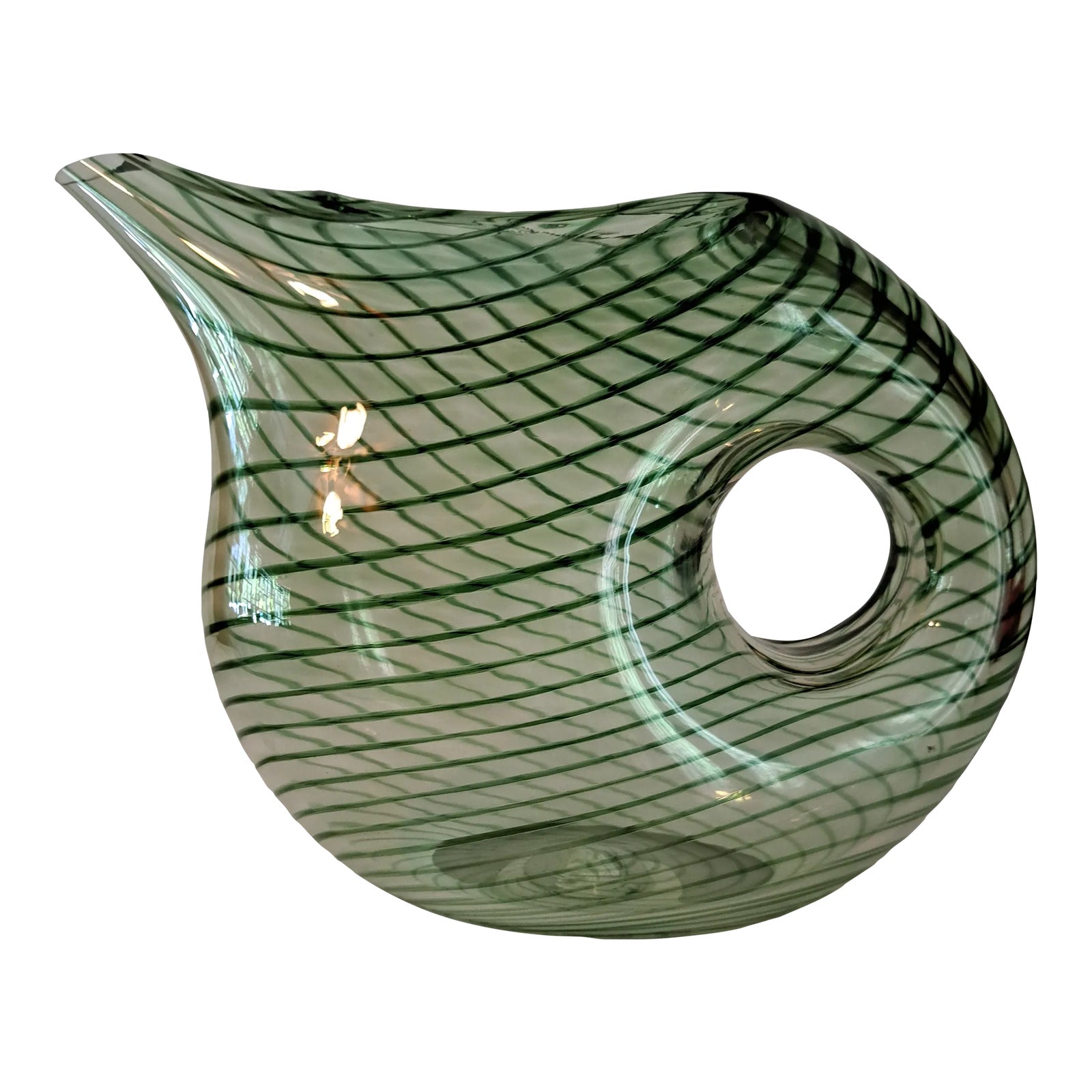 Late 20th Century Hand Blown Art Nouveau Decanter by C.J. Jenkins ...