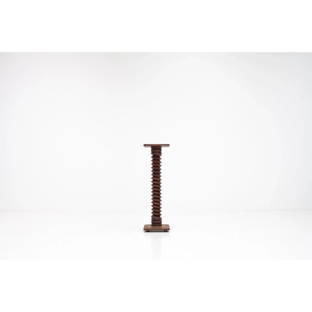 Vintage French Pedestal Plinth Turned Screw Column Stem in the style of ...