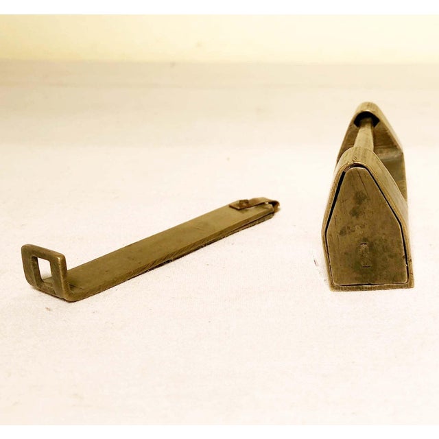 19th Century Antique Chinese Copper Lock | Chairish