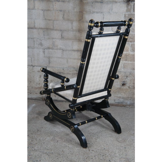 Antique 19th Century Victorian Ebonized Platform Rocker Rocking Chair ...