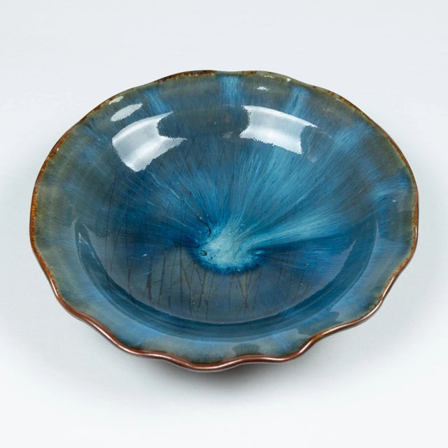 1980s Koishiwara Straw-Ash Copper Glaze Platter | Chairish