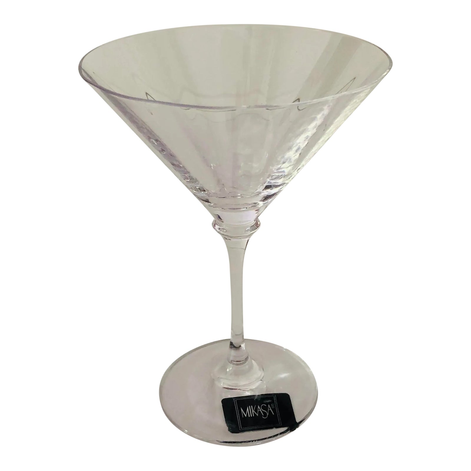Contemporary Mikasa Crystal "Stephanie" Martini Glass | Chairish