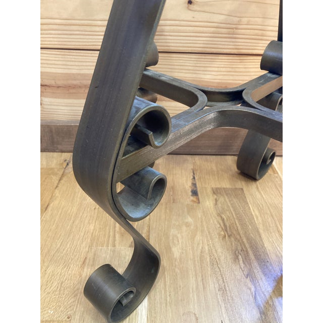 Vintage Bronzed Metal Scroll Table Base | Chairish