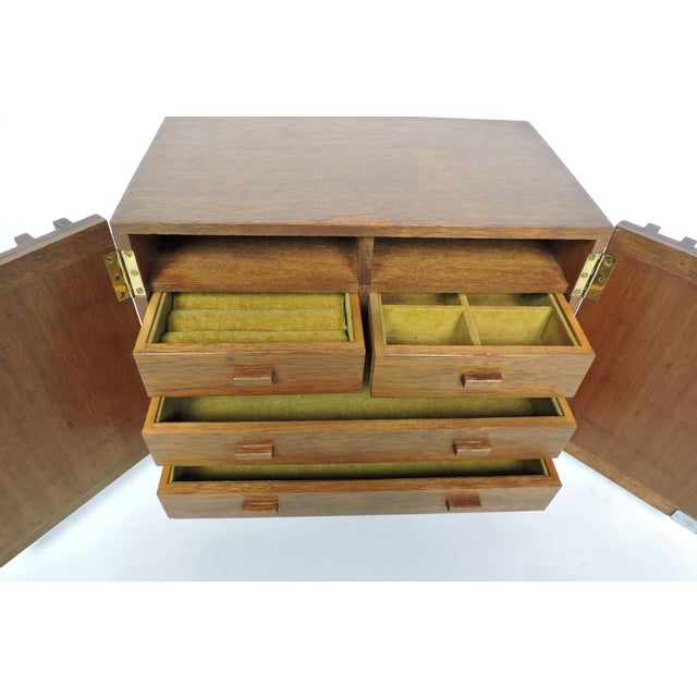 1960s Broyhill Brasilia Style Fluted Walnut Mid Century Modern Jewelry ...