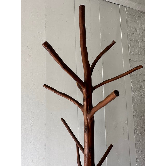 Coat & Hat Stand in Natural Tree Form on 3 Legs | Chairish