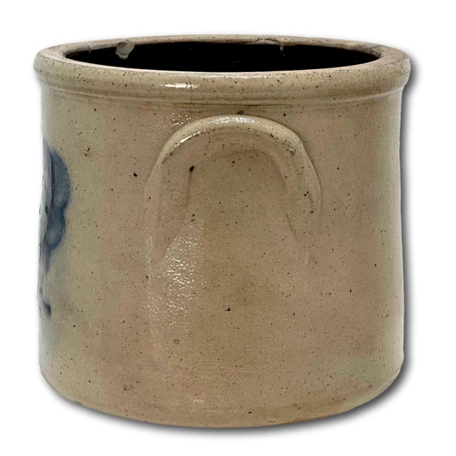 Very Rare Small 1/2 Gallon Size Antique American Blue Decorated ...