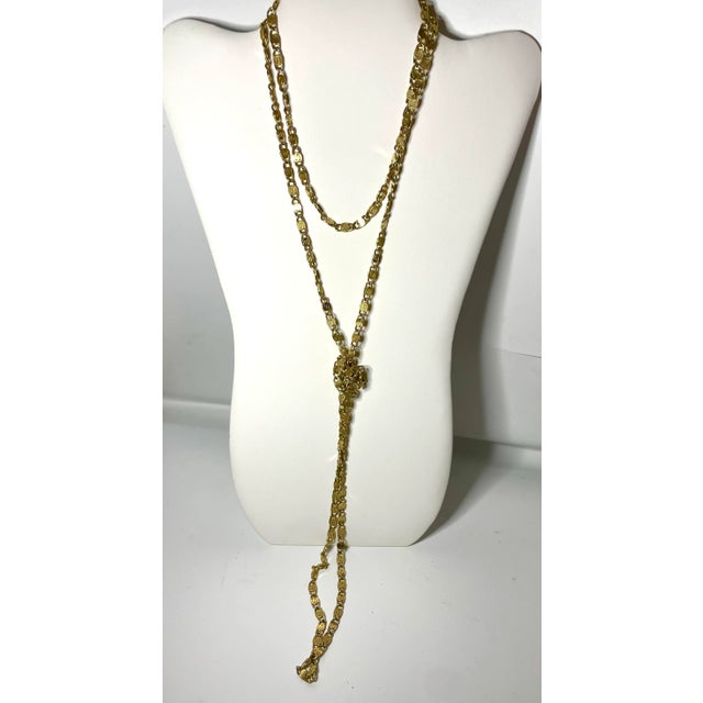Mid 20th Century Vintage Gold Opera Chain | Chairish