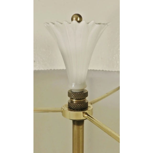 Elegant Lenox Quoizel Candelabra Ivory Gold Porcelain Solid Brass Standing Floor Lamp Chairish