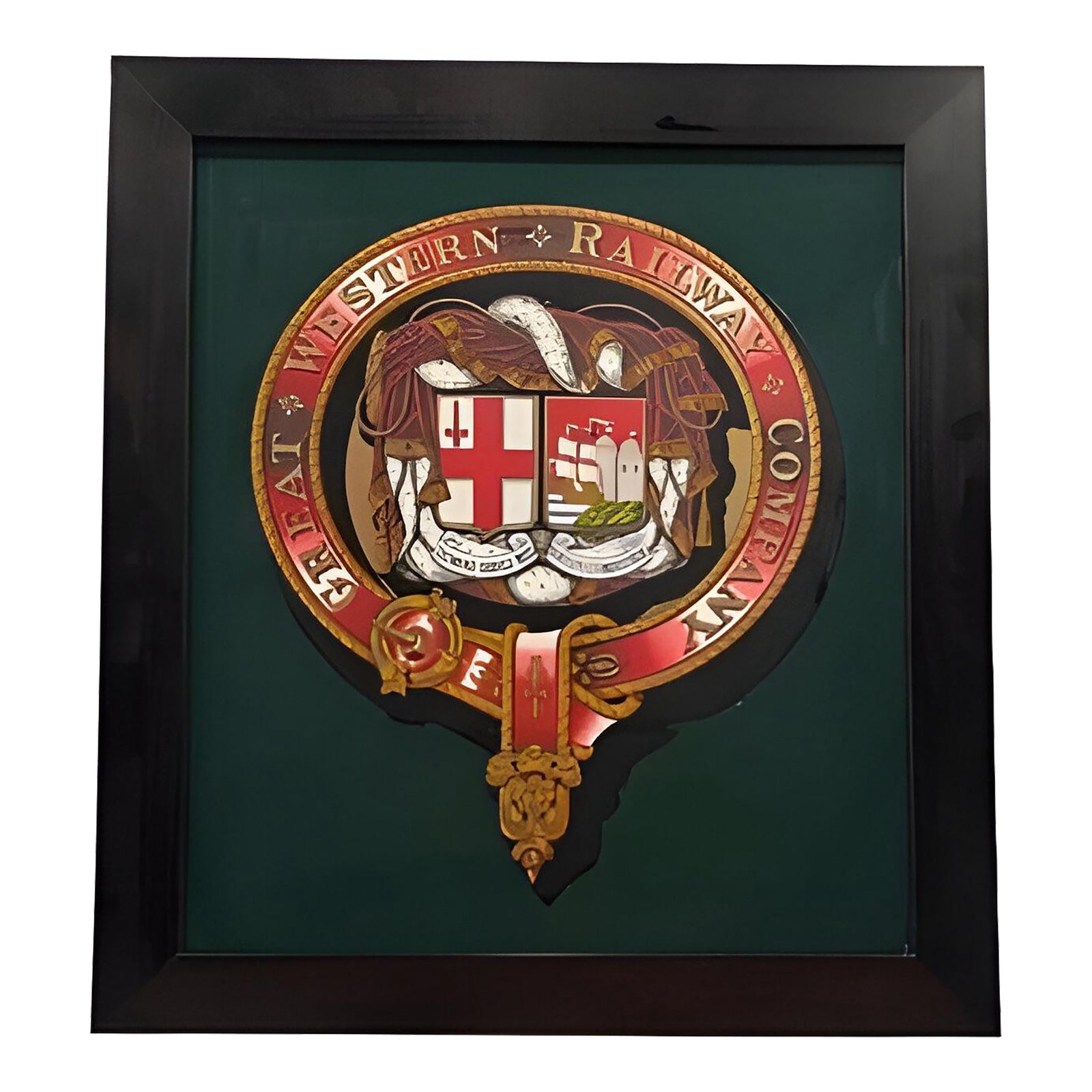 Mid 20th Century Mid-Century English Framed Crest | Chairish