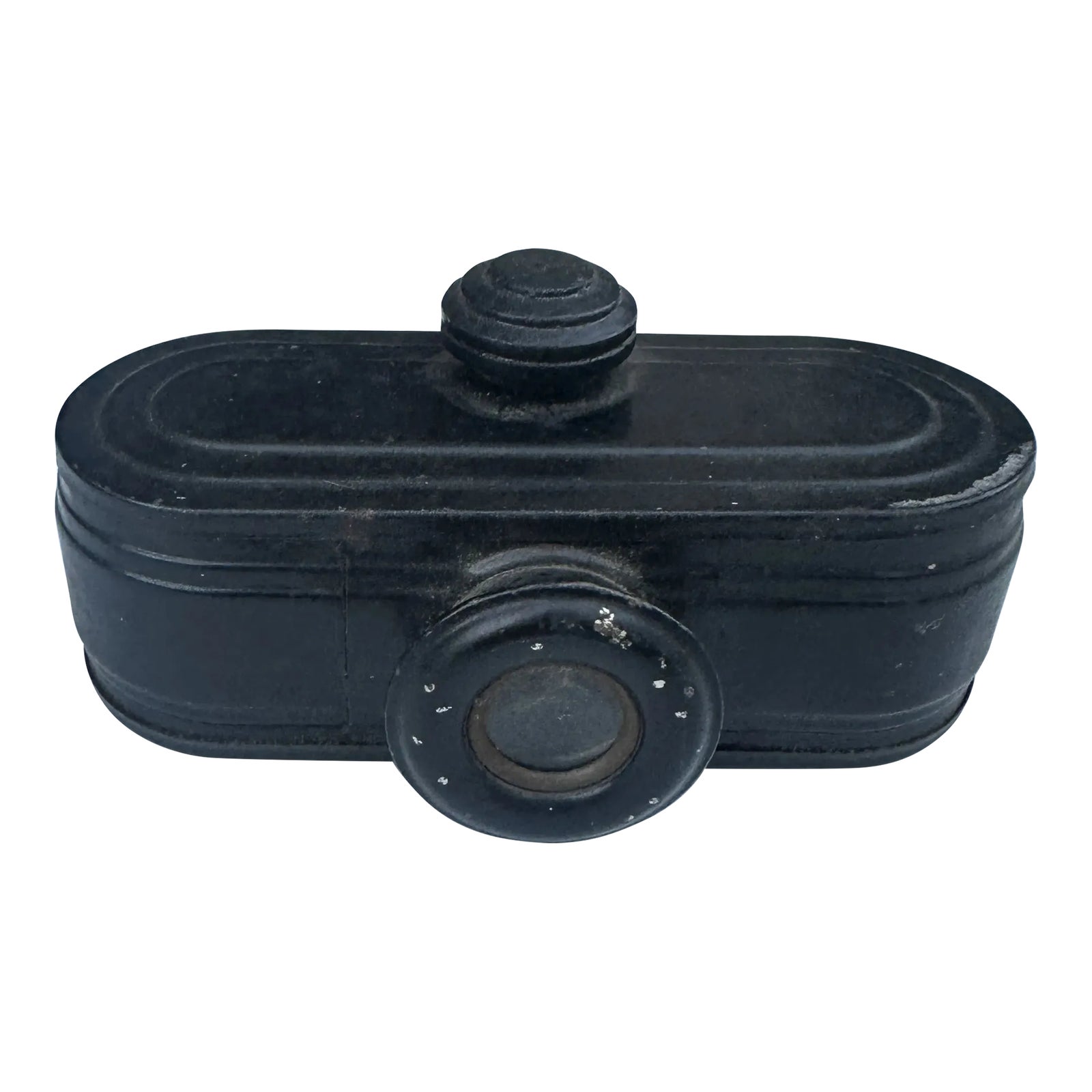 Small Black Hand Held Vintage Camera | Chairish