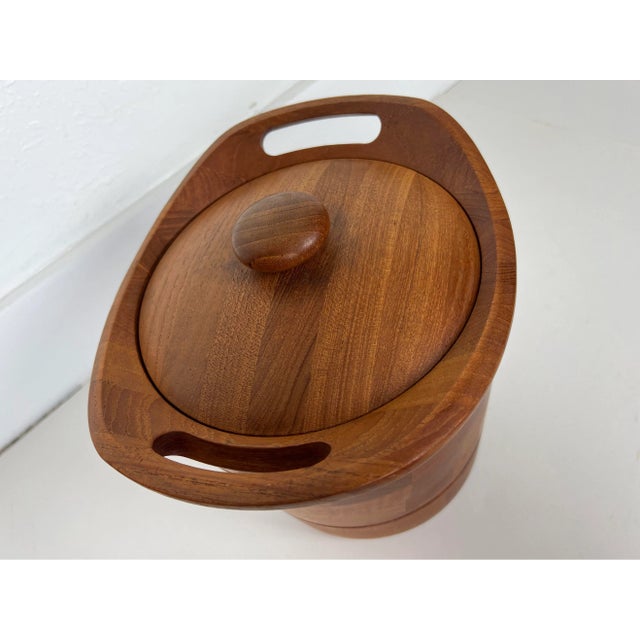 Danish Teak Ice Bucket by Esb Denmark | Chairish