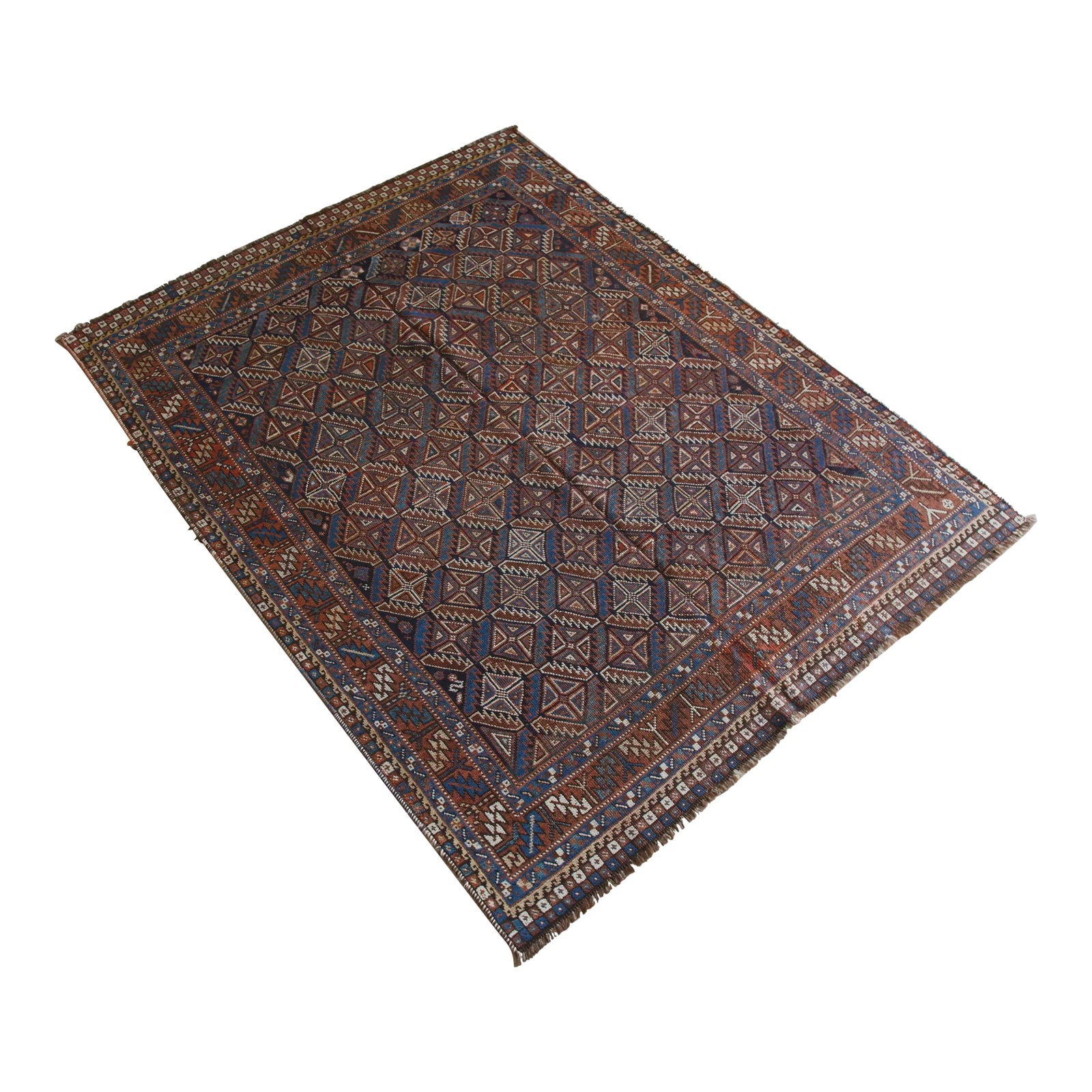 1910s Antique All Over Design Tribal Rug Carpet | Chairish