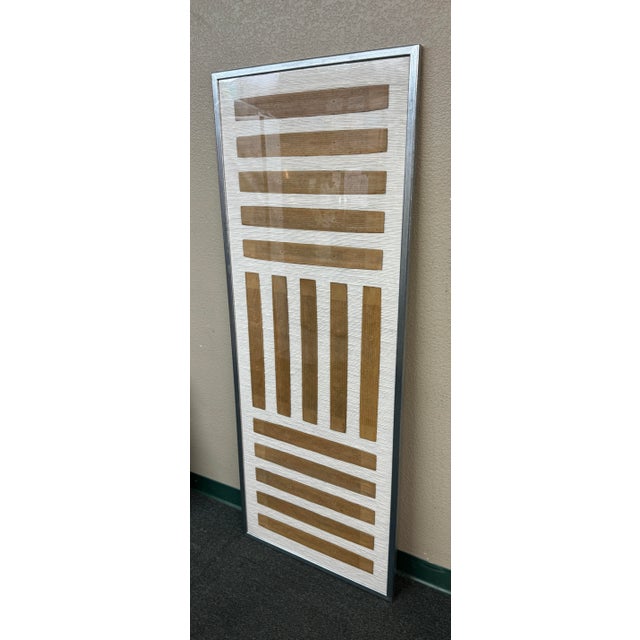 Burmese Buddhist Scripture on Palm Leaf Collage, Framed | Chairish