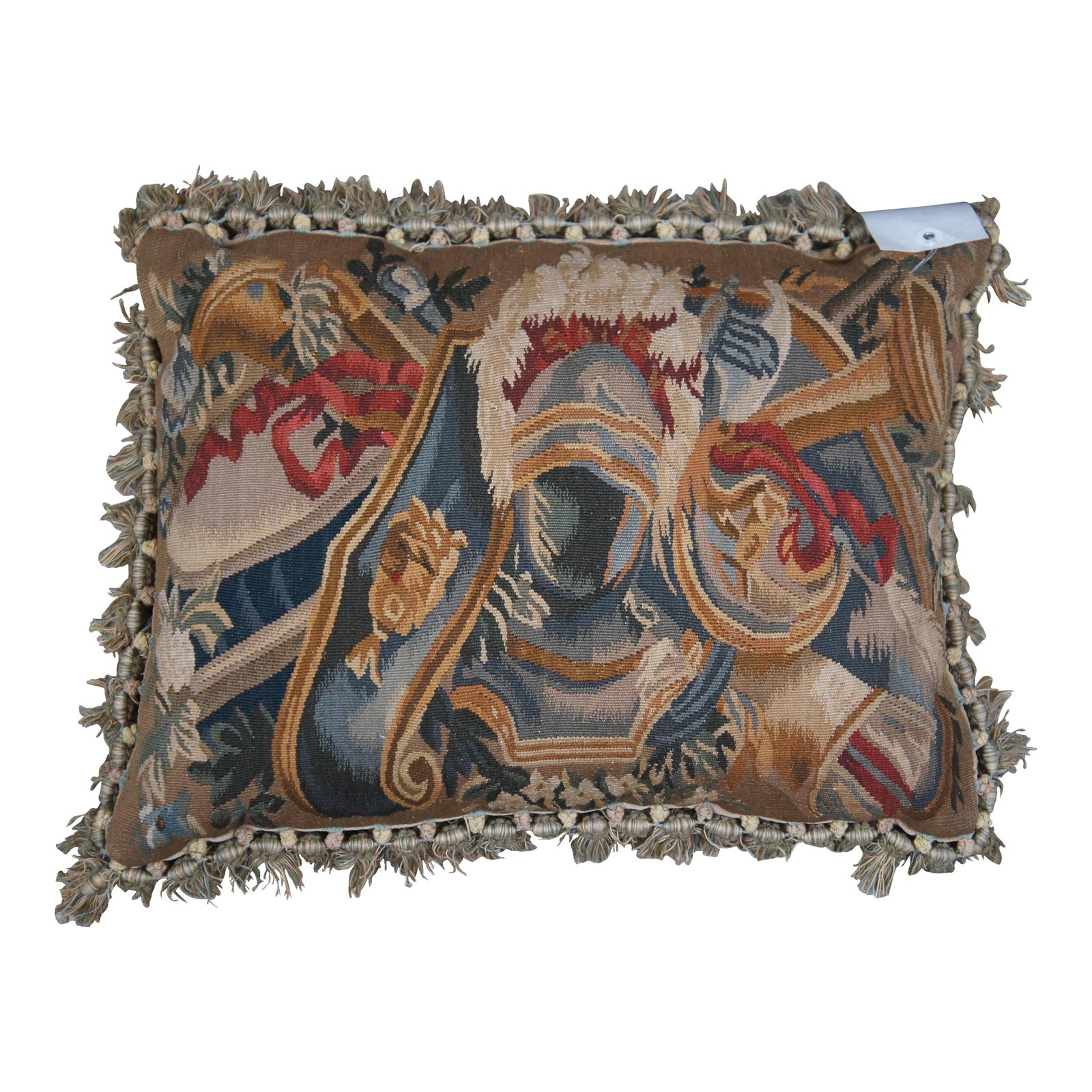 Mid 20th Century Down Filled Knight in Armor Heraldic Embroidered ...