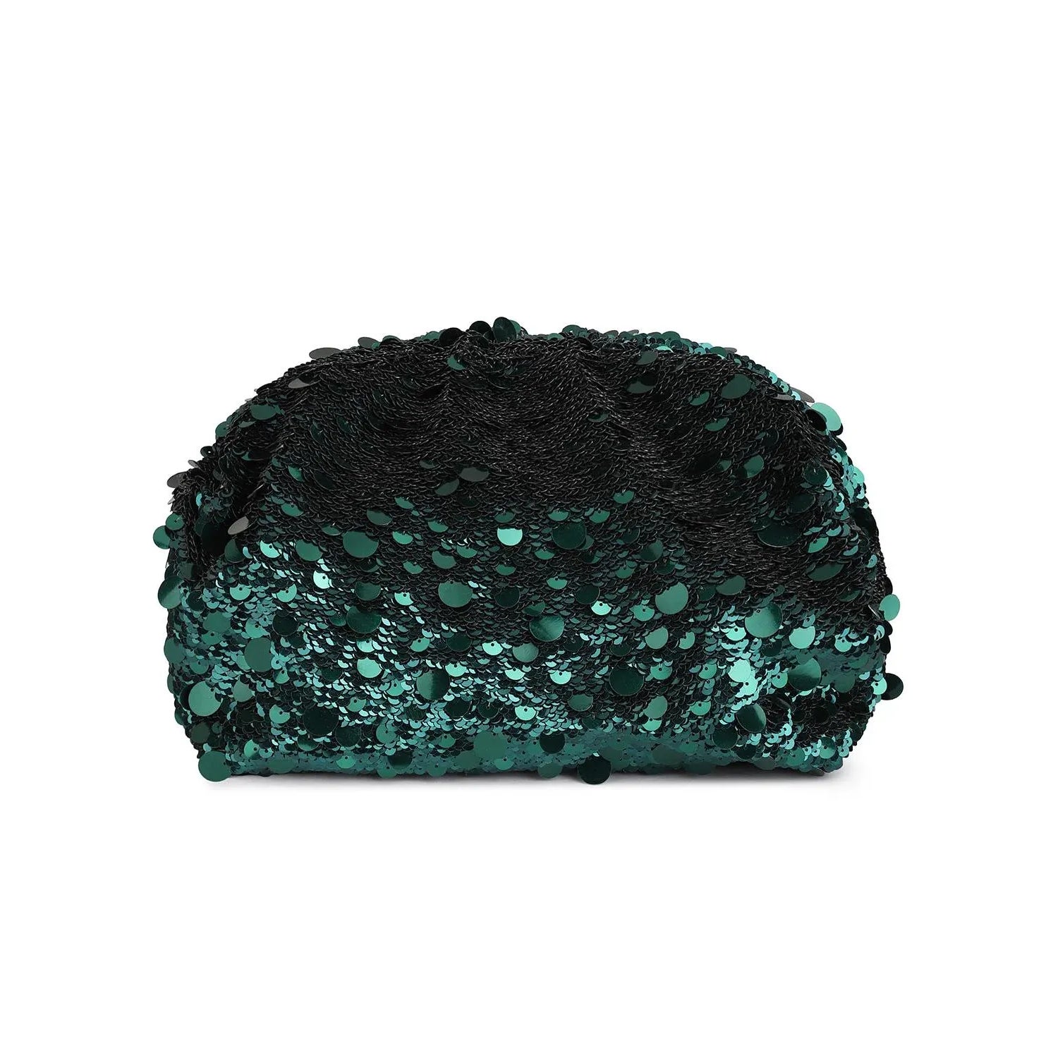 Rafe Emerald Sequin Aya Frame Clutch | Chairish