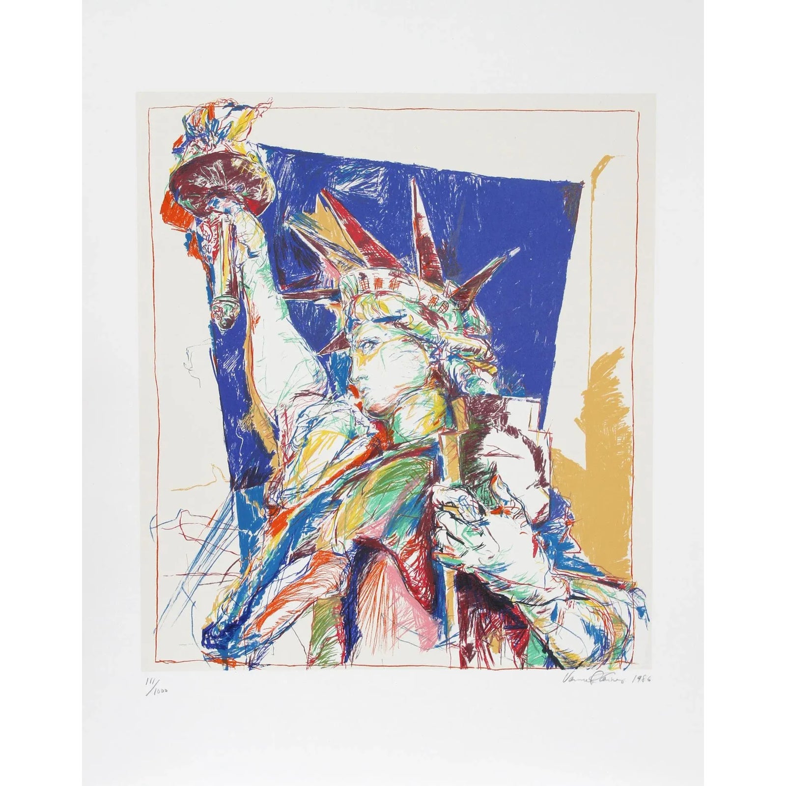 Liberty, Vance Caines Screen Print | Chairish