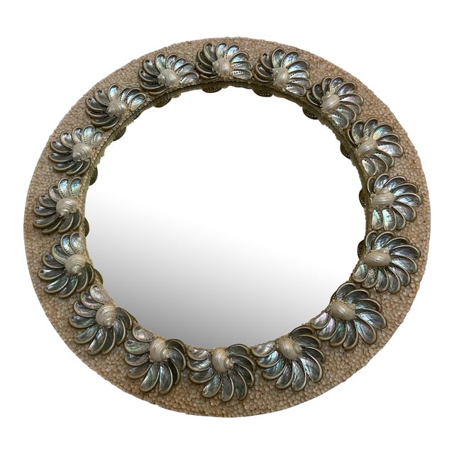 Round Shell Mirror | Chairish
