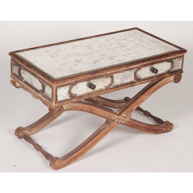 Mid-Century Modern Hollywood Regency Mirror Coffee or Side Table | Chairish