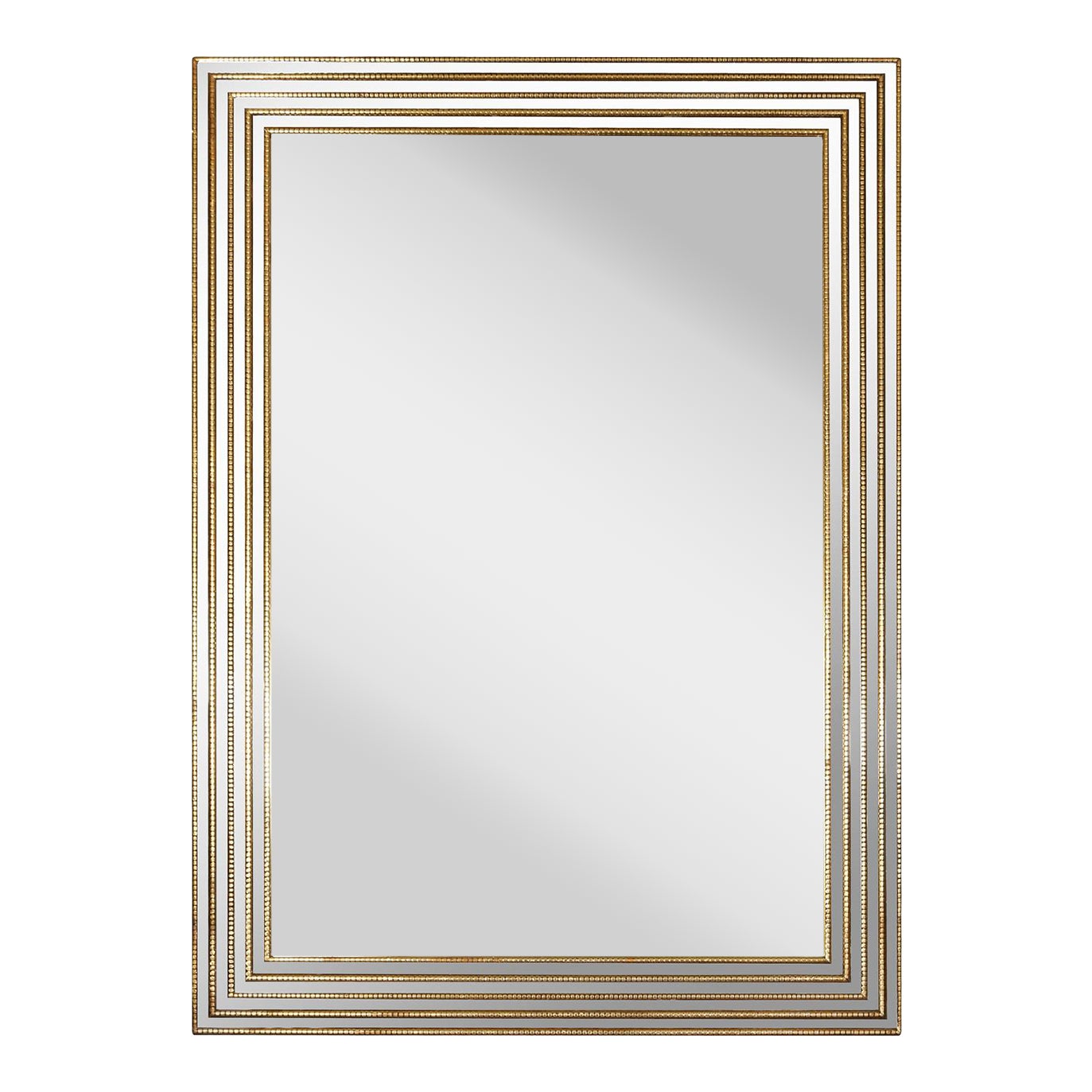 Beaded Giltwood Quadruple Frame Vintage Mirror | Chairish