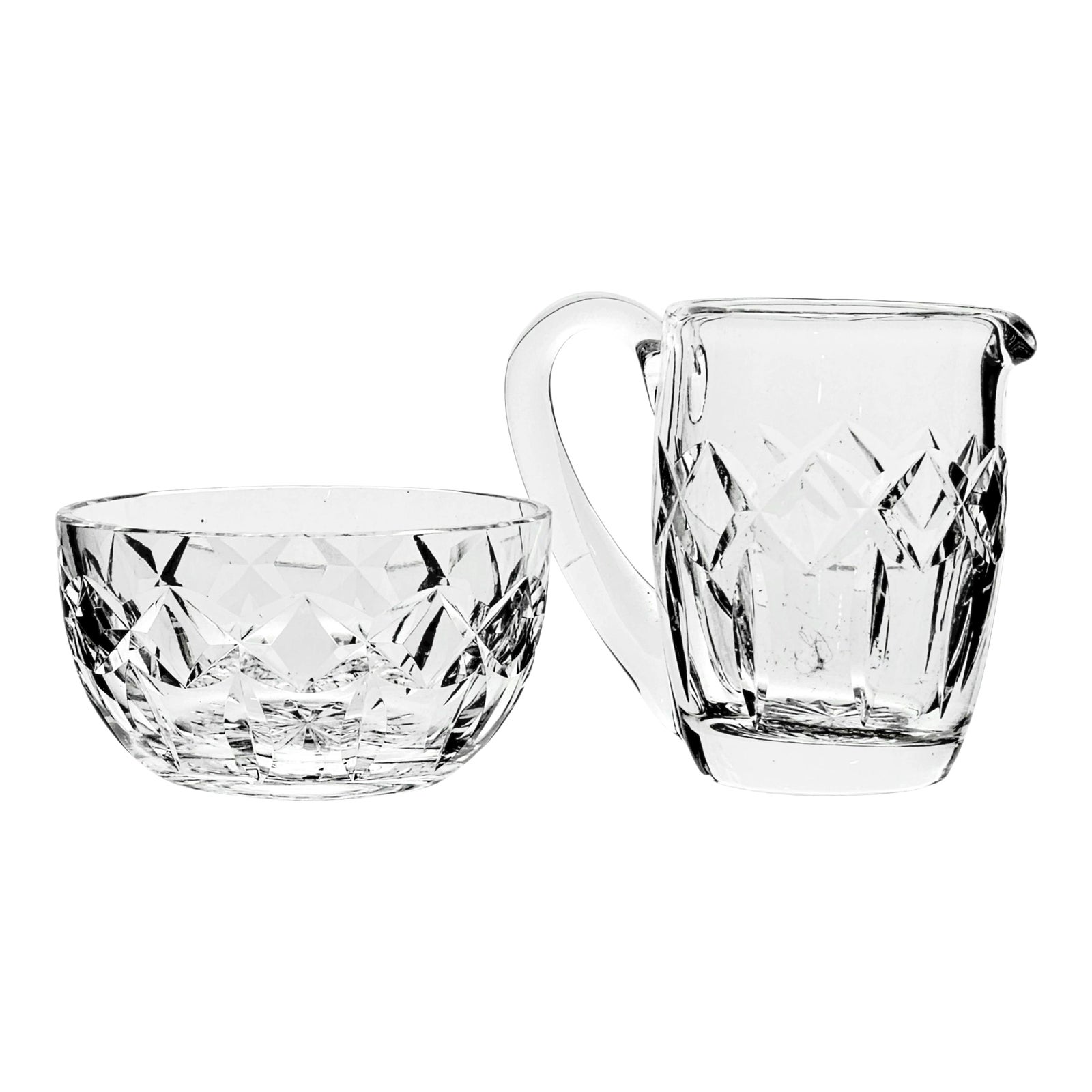 Waterford Crystal “Kerry” Sugar & Creamer Set, Hand-Cut 24% Lead ...