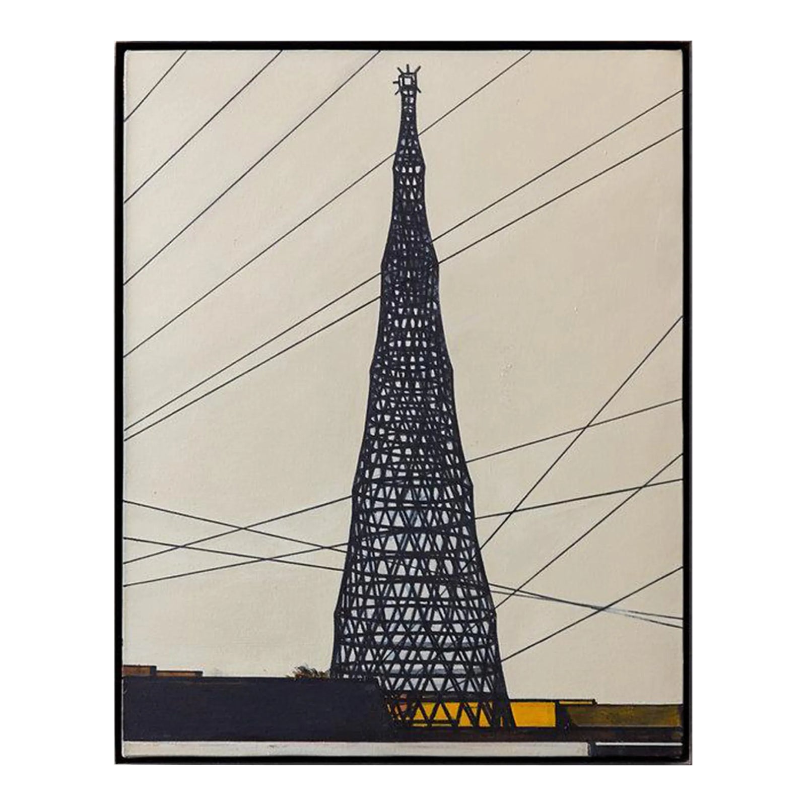 "Transmission Tower Ii" Oil on Canvas by William Steiger | Chairish