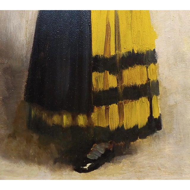 Leon Bonnet 19th Century Portrait of an Italian Woman Oil Painting C ...