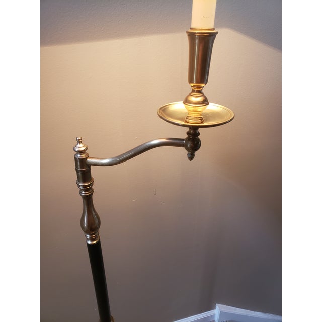 Late 20th Century Frederick Cooper Brass & Black Regency Floor Lamp ...