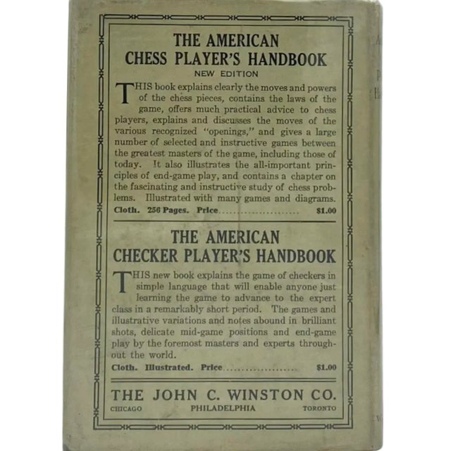 The American Chess Player's Handbook Hardcover Book 1928 | Chairish