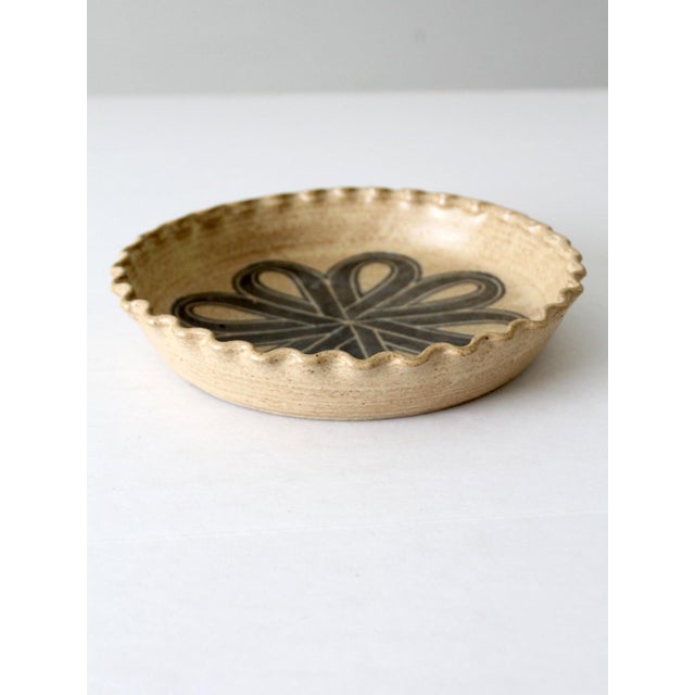 Vintage Studio Pottery Pie Plate | Chairish