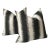 Jagged Striped Modern Black & Off White Pillows- a Pair | Chairish