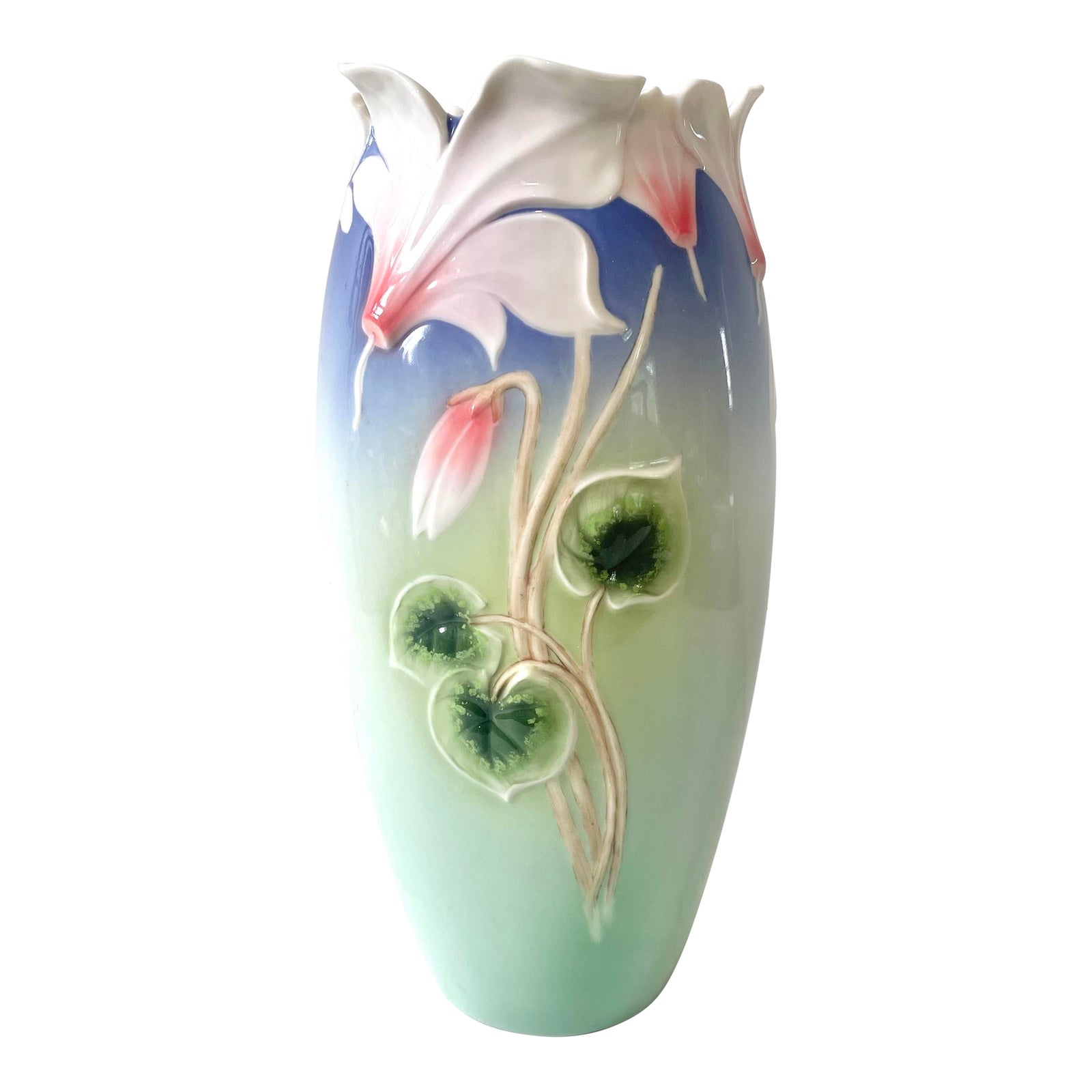 Franz Porcelain Collection Cyclamen Vase | Chairish