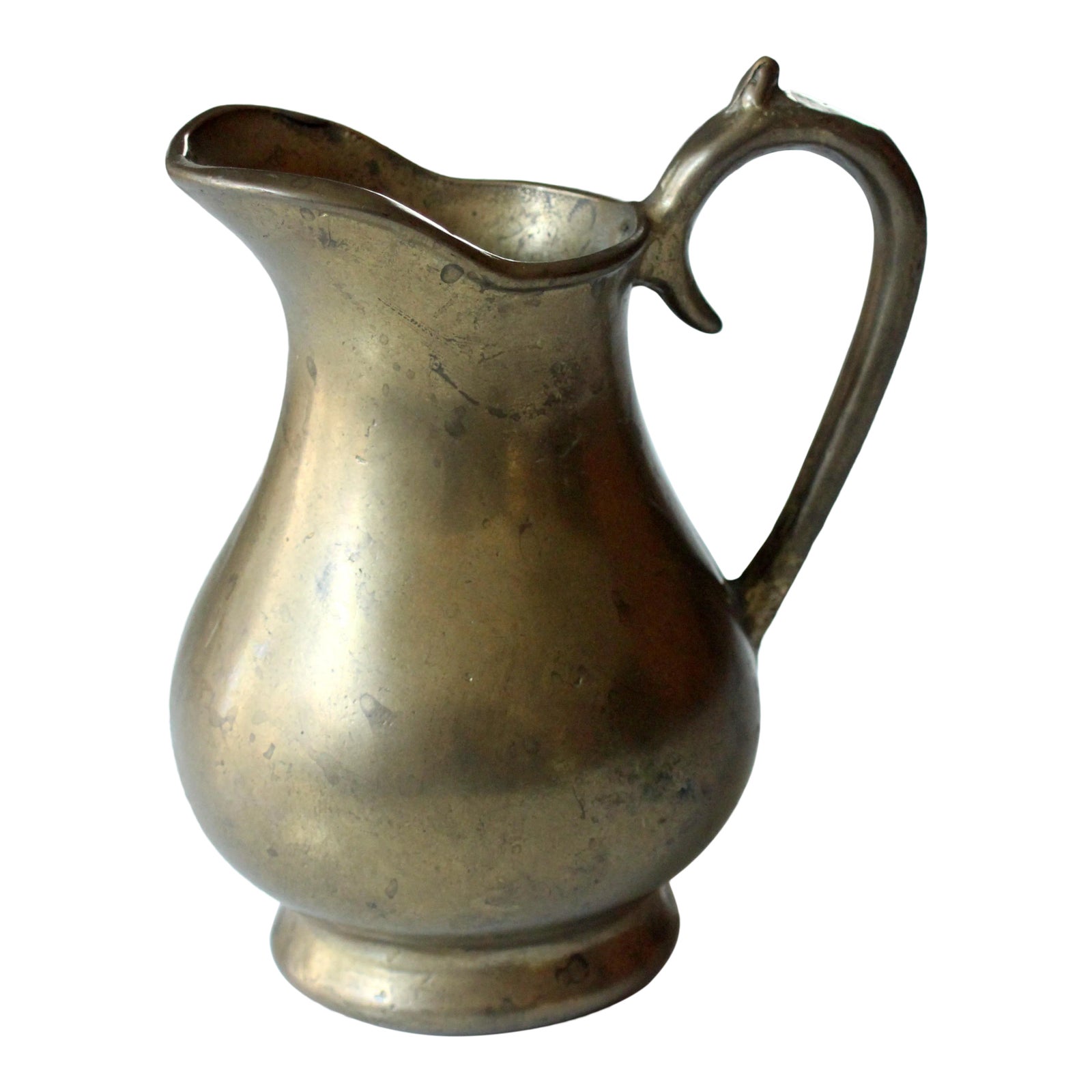 Vintage 1960s Heavy Weight Brass Pitcher | Chairish