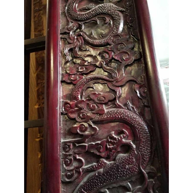 Antique Chinese Hand Painted Porcelain With Ornate Carved Rosewood ...