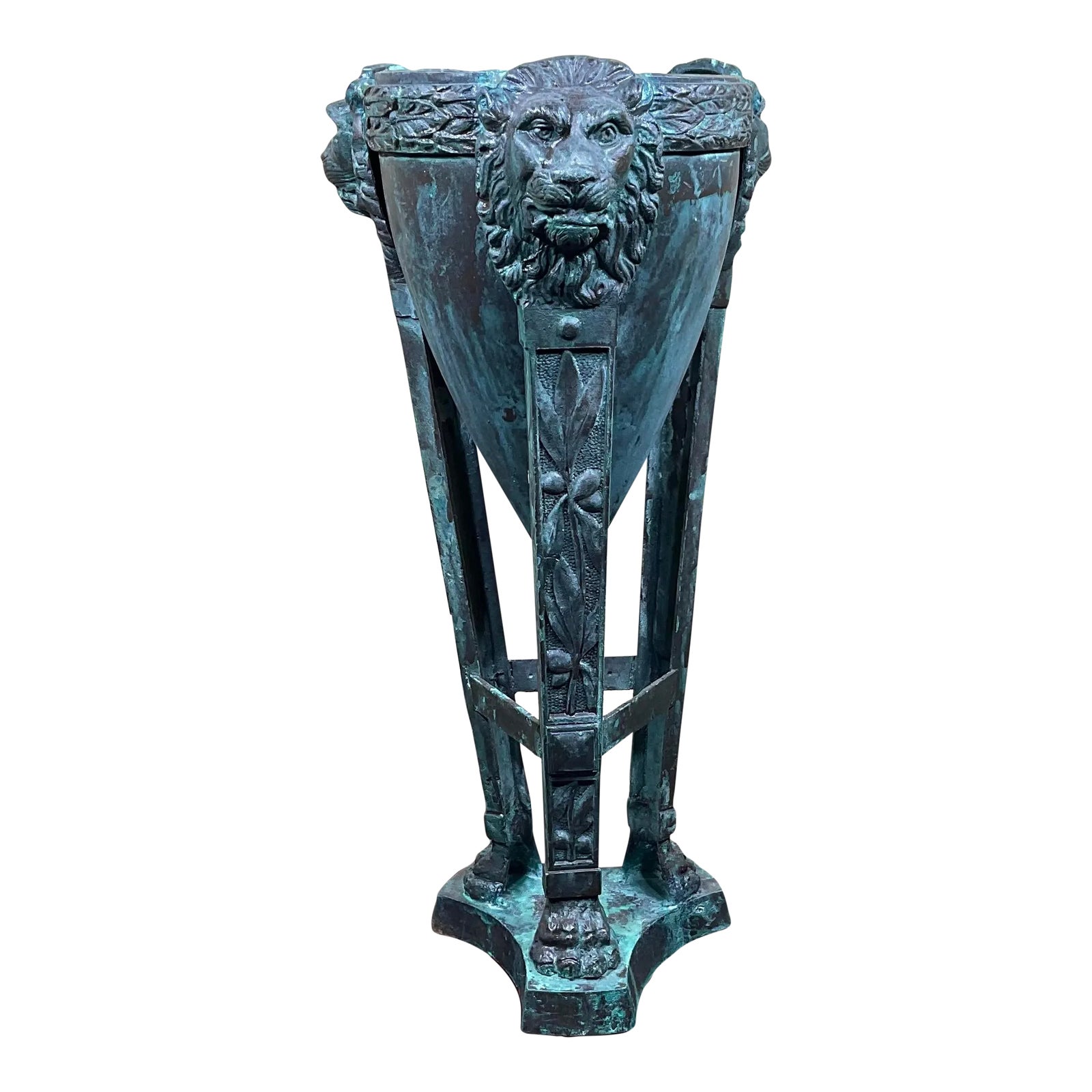 19th Century Architectural Bronze Urn Element | Chairish