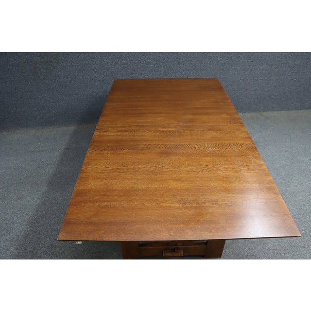 Stickley Highlands Extending Trestle Dining Table | Chairish