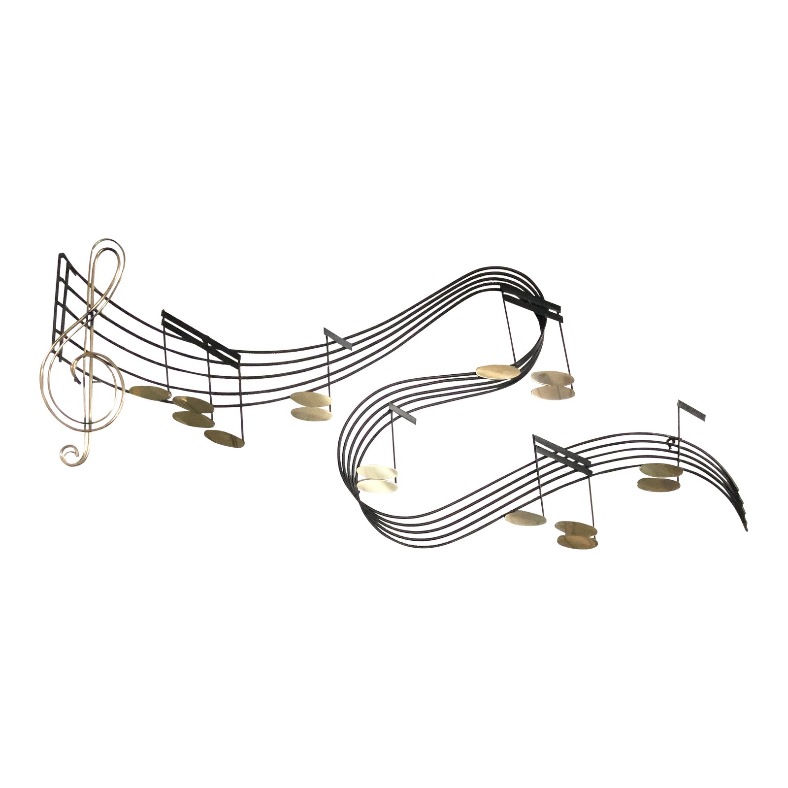 1980s Signed Curtis Jere Musical Note Wall Sculpture | Chairish