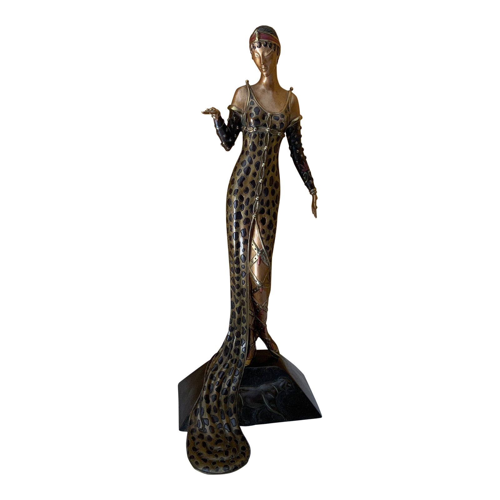 Erte Julietta, 1987 Full Round Bronze Sculpture 18 1/2 × 7 in Edition ...