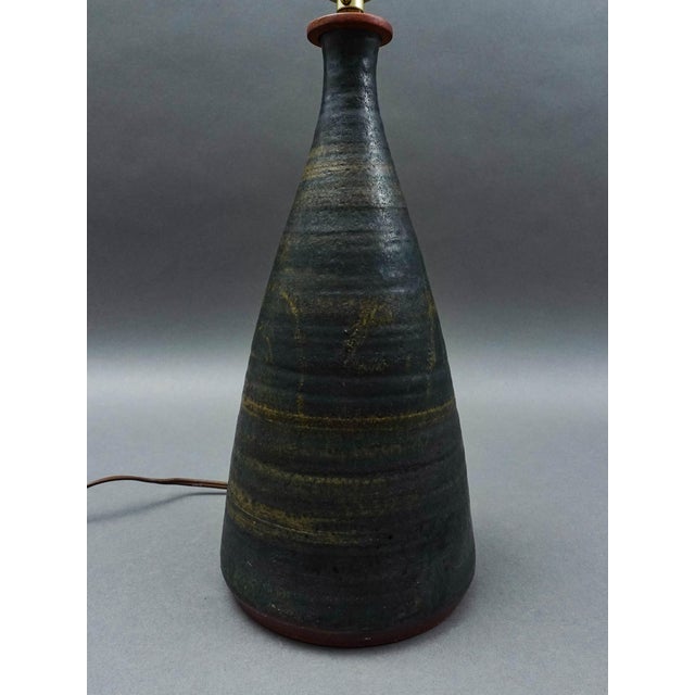 Denis Vibert Signed Mid Century Modern Maine Studio Pottery Table Lamp ...