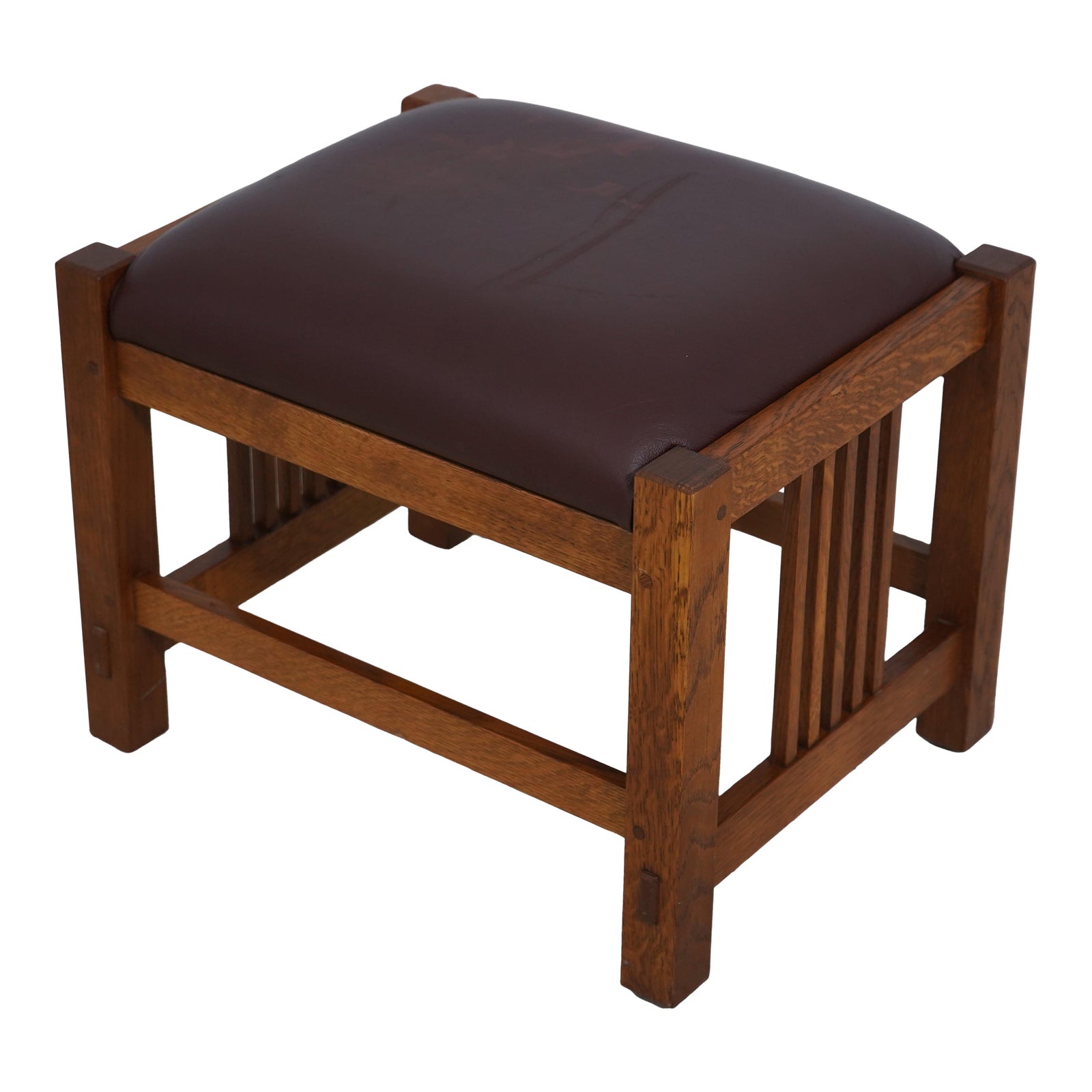 Stickley Mission Oak Arts & Crafts Footstool | Chairish