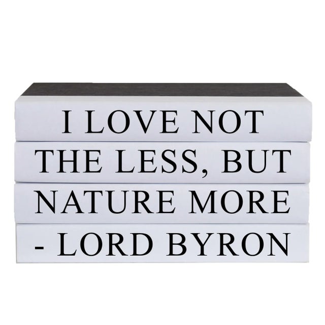 Nature More Quote Book Stack - 4 Pieces | Chairish
