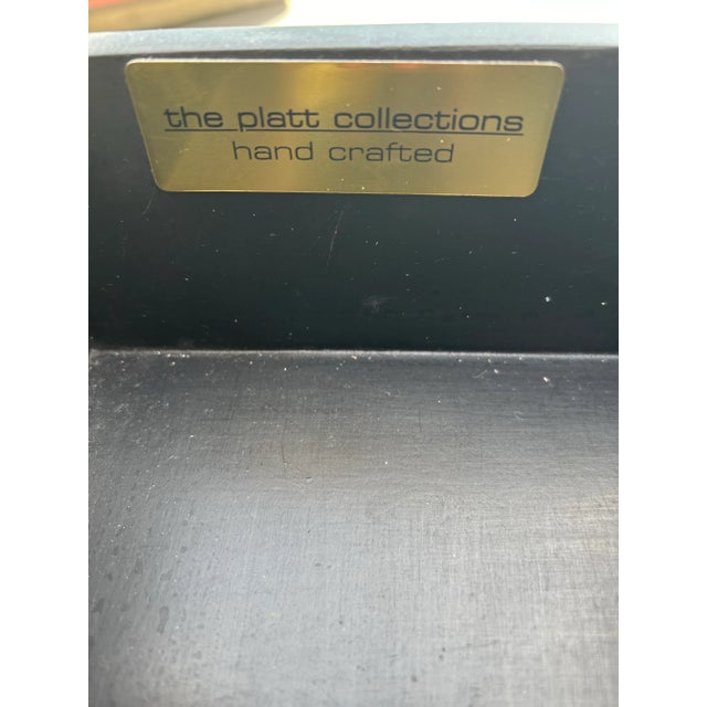 1980s Pair Stylized Lacquer Leather Etched Chests - Vintage | Chairish