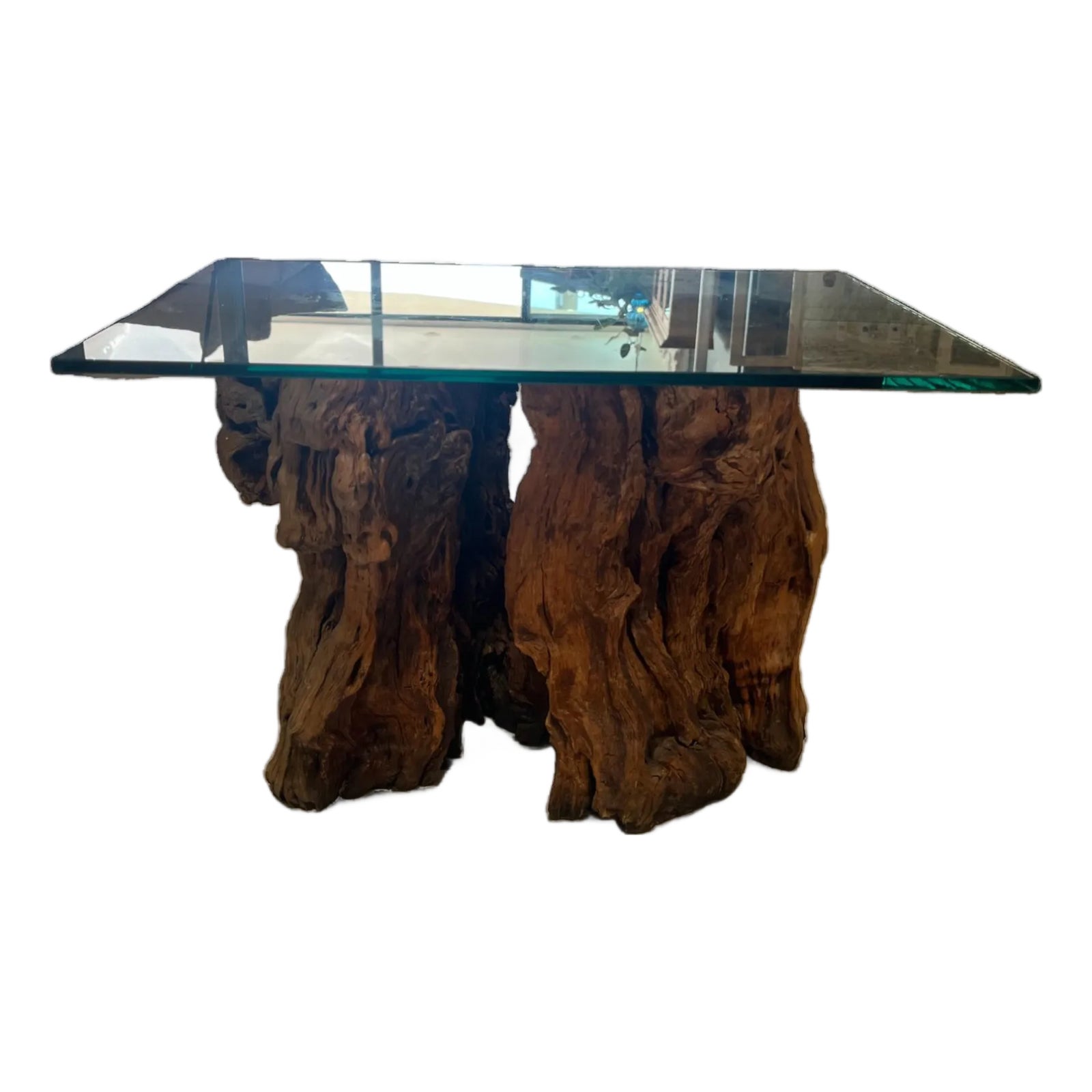 Pepper Tree Wood Accent Table | Chairish