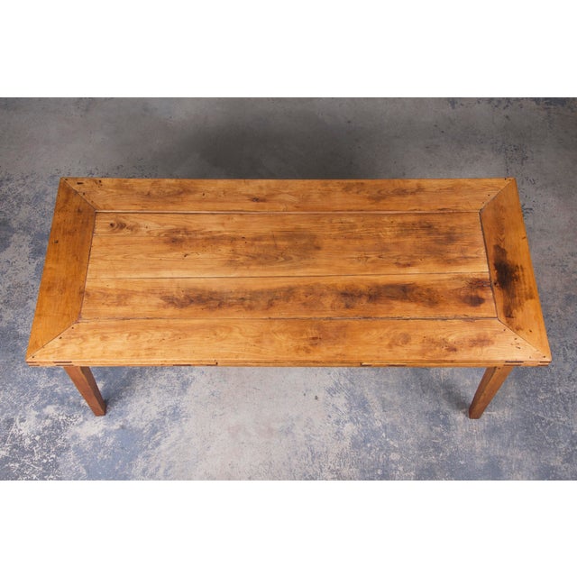 Antique Country French Farmhouse Maple Extendable Kitchen Harvest Table ...