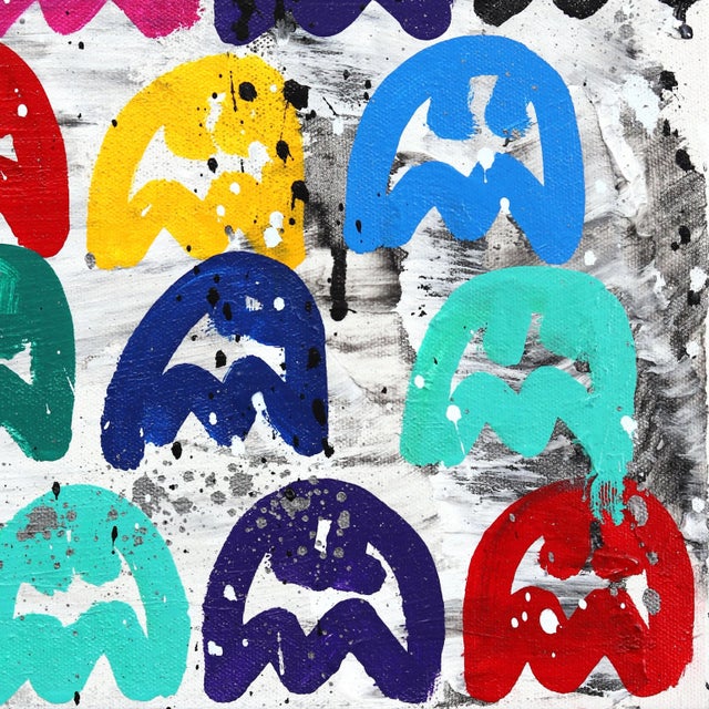 "Ghost Rave" Contemporary Original Street Art Inspired Mixed-Media ...