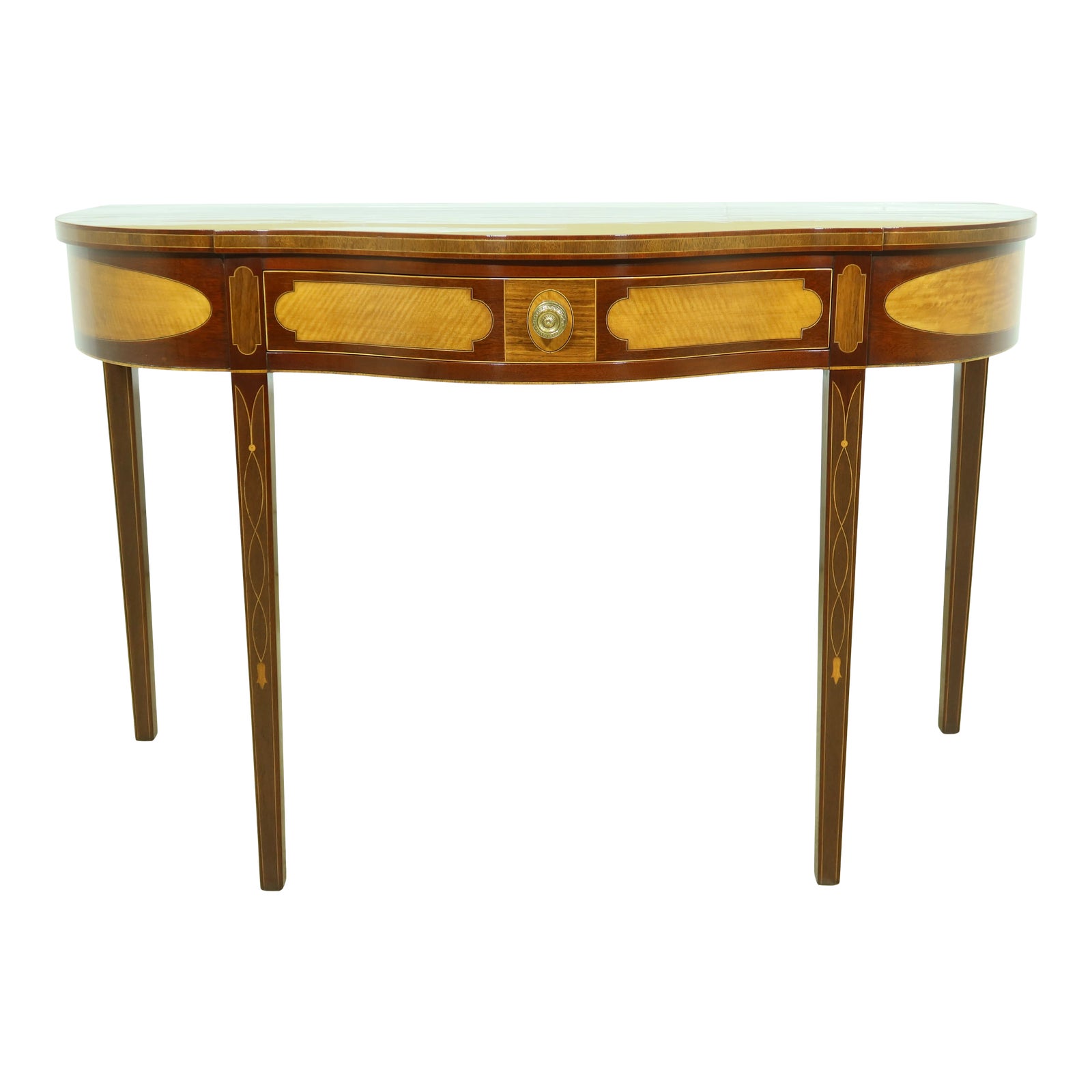 Kindel Winterthur Collection Highly Inlaid Mahogany Console Table ...