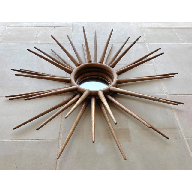 Contemporary Three-Dimensional Layered Wooden Sunburst Mirror, Circa ...