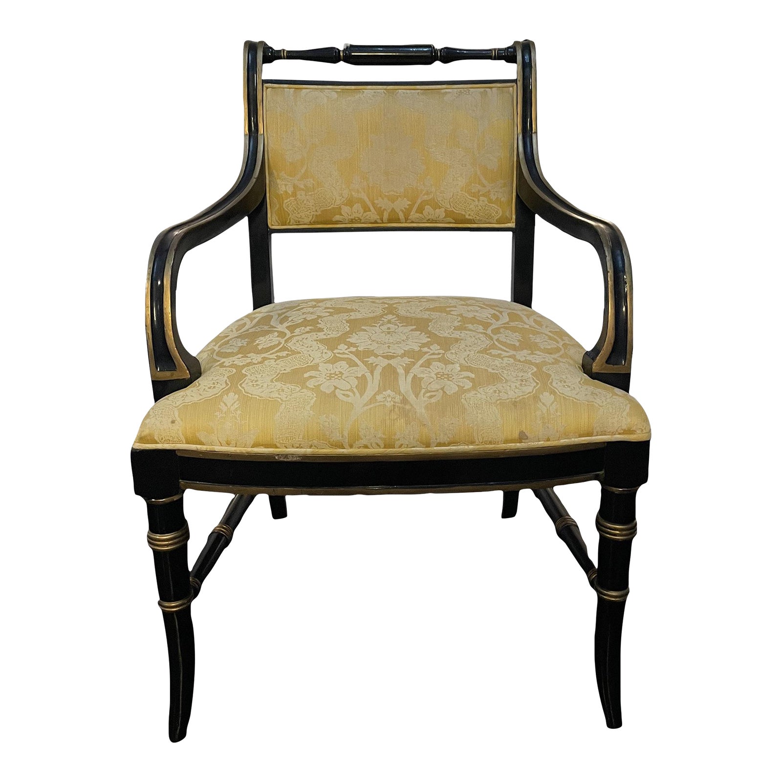 Late 20th Century Regency Style Accent Chair by Drexel Heritage | Chairish