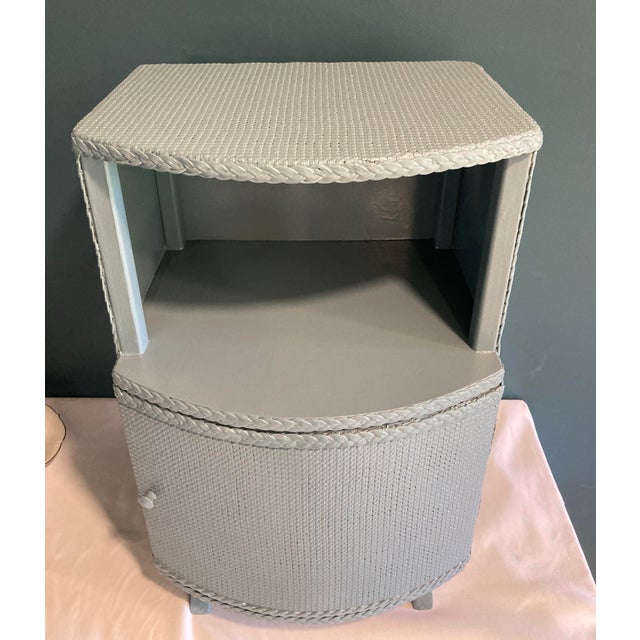 Mid 20th Century Vintage Lloyd Loom Style Sirrom Nightstand Bedside ...